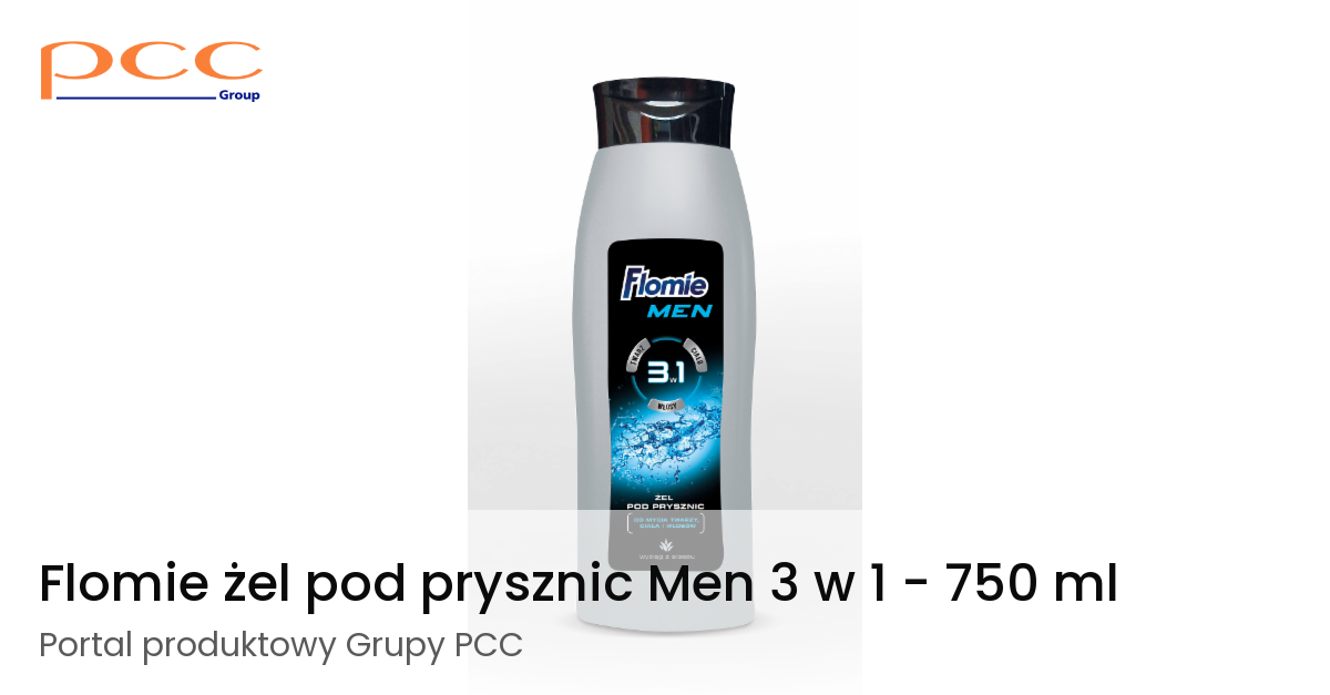 Flomie żel pod prysznic Men 3 w 1 - 750 ml
