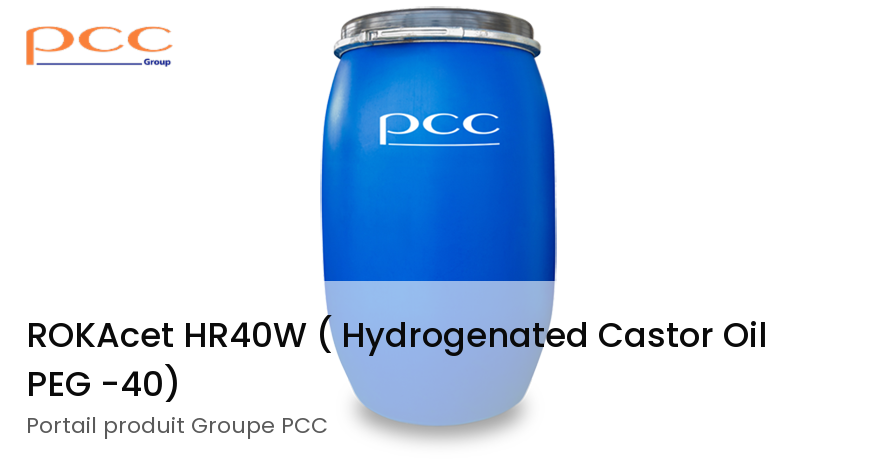 PEG-40 - Hydrogenated Castor Oil - ROKAcet HR40W - Portail produits du ...