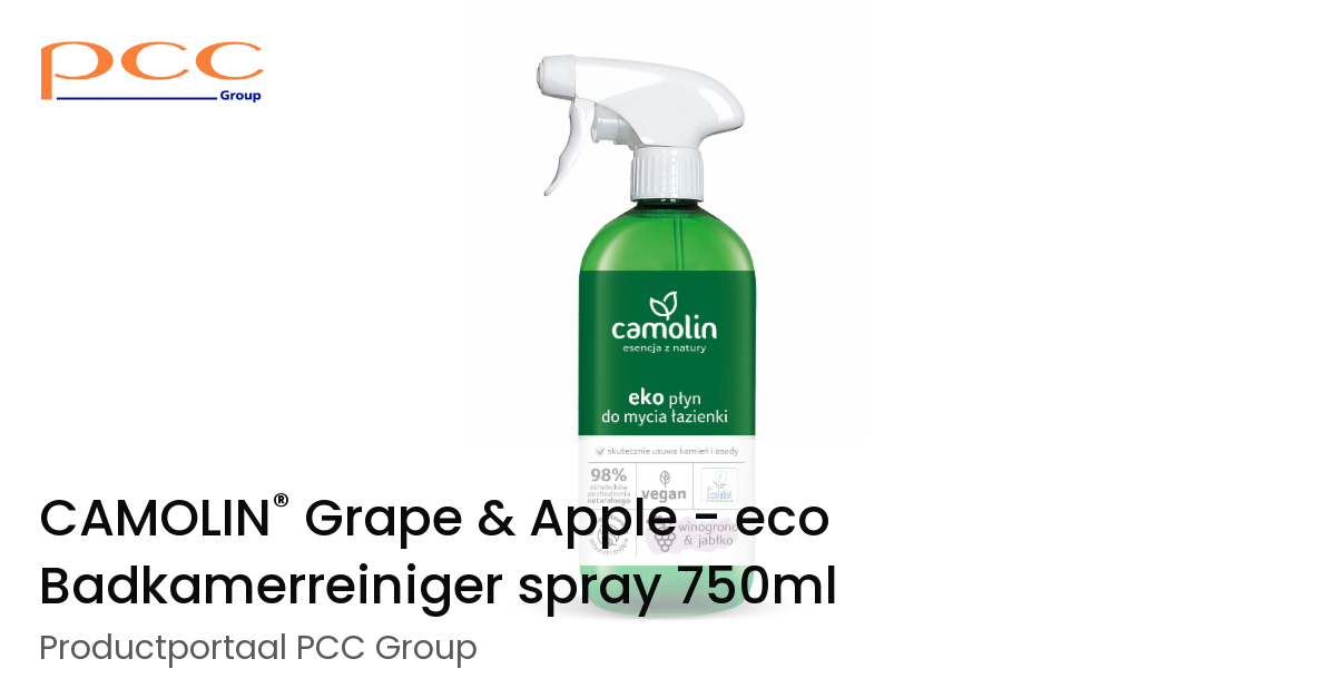 CAMOLIN® Grape & Apple - Badkamerreiniger spray 750ml. PCC-groep