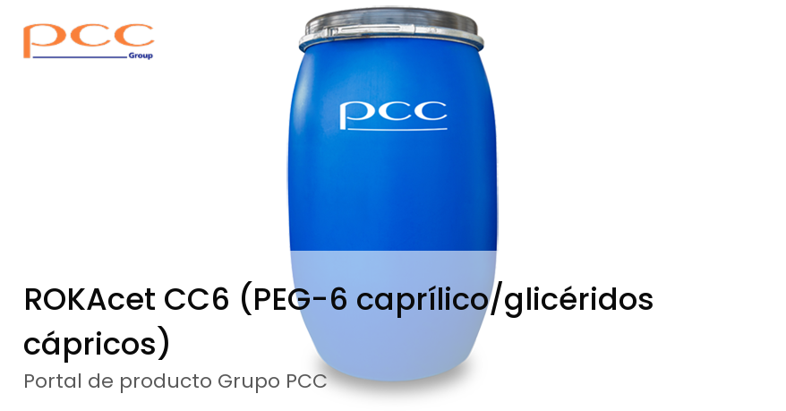 ROKAcet CC6 - tensioactivo no iónico, emulsionante eficaz. GRUPO PCC