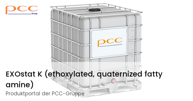 EXOstat K - ein wirksames Antistatikum, ein Zusatz zu Kunststoffen. PCC-GRUPPE!