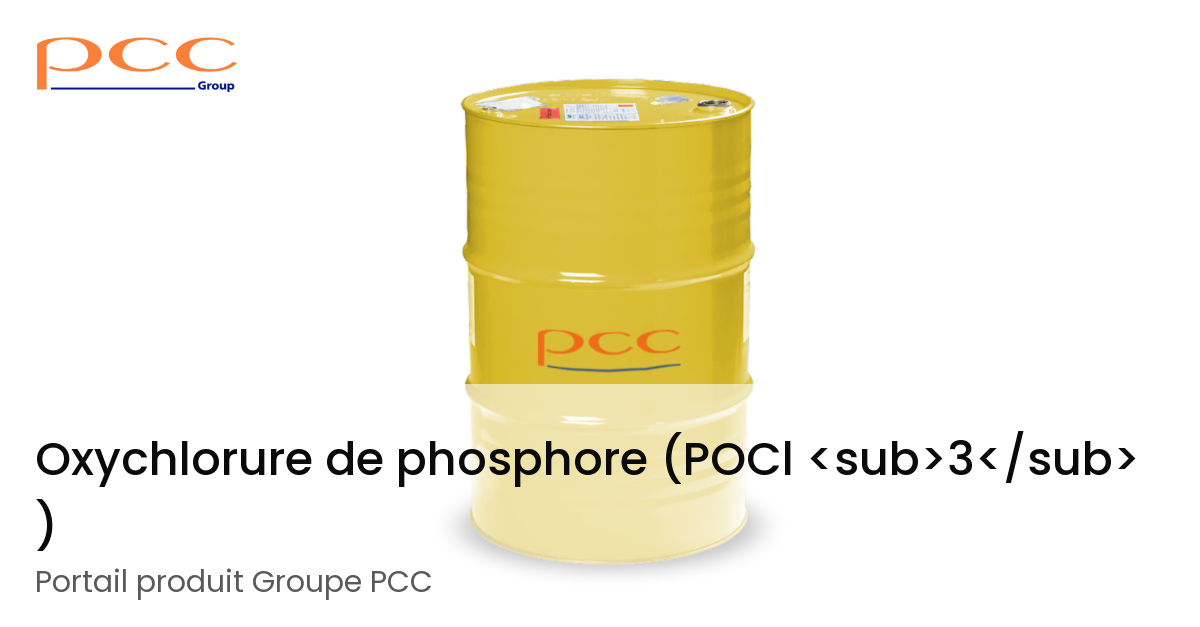 Oxychlorure de phosphore - Groupe PCC