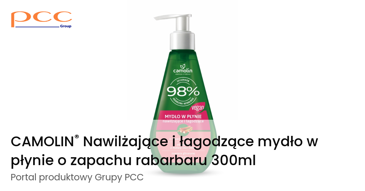 CAMOLIN® Nawilżające i łagodzące mydło w płynie o zapachu rabarbaru 300ml