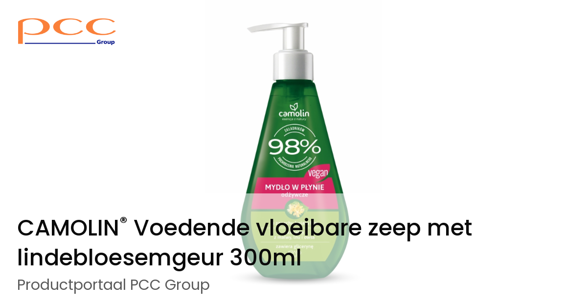 CAMOLIN® Voedende vloeibare zeep met lindebloesemgeur 300ml. PCC-groep!