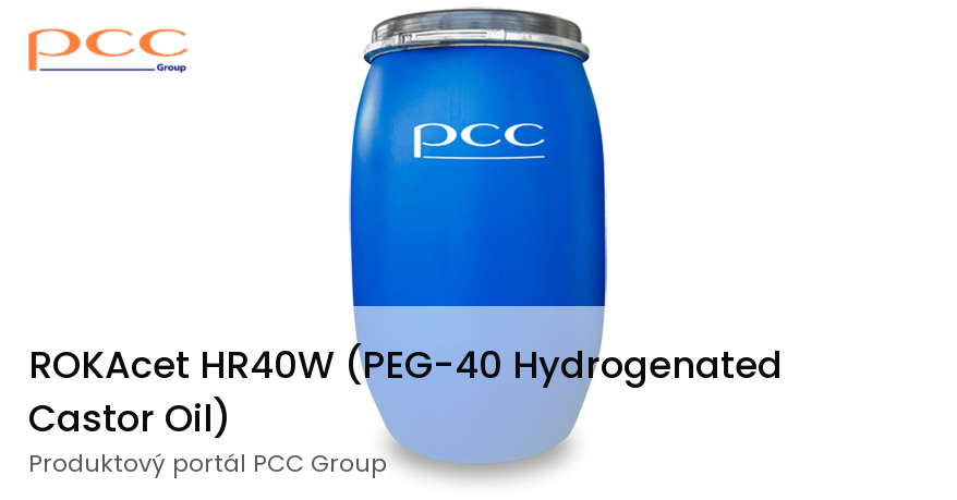 PEG-40 - Hydrogenated Castor Oil - ROKAcet HR40W - Produktový portál ...