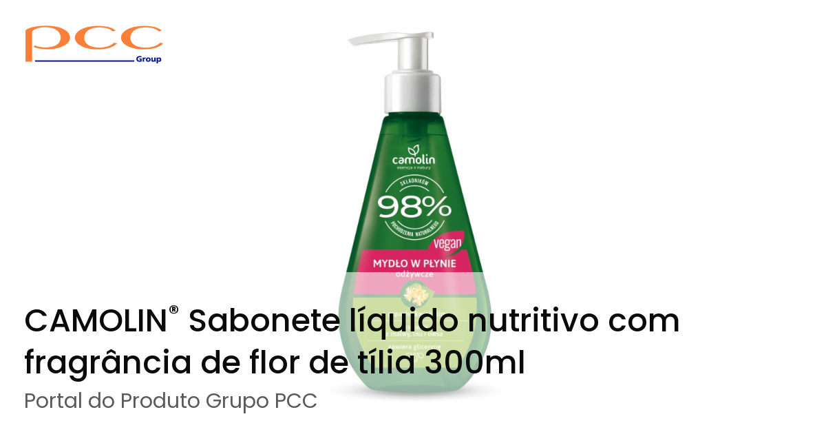 CAMOLIN® Sabonete líquido nutritivo com fragrância de flor de tília ...