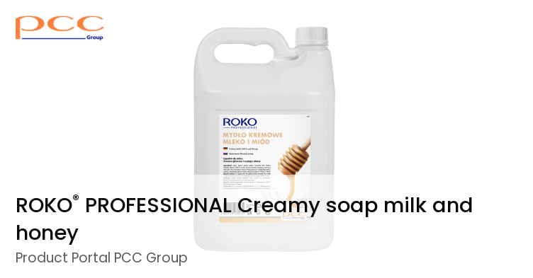 ROKO PROFESSIONAL CREAMY SOAP milk and honey, PCC Group